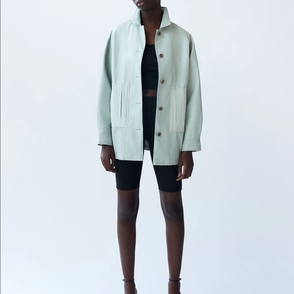 Zara | Jackets & Coats | Zara Combination Overshirt S | Poshmark